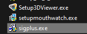 Double-click on sigplus.exe in your Downloads folder to start the install.